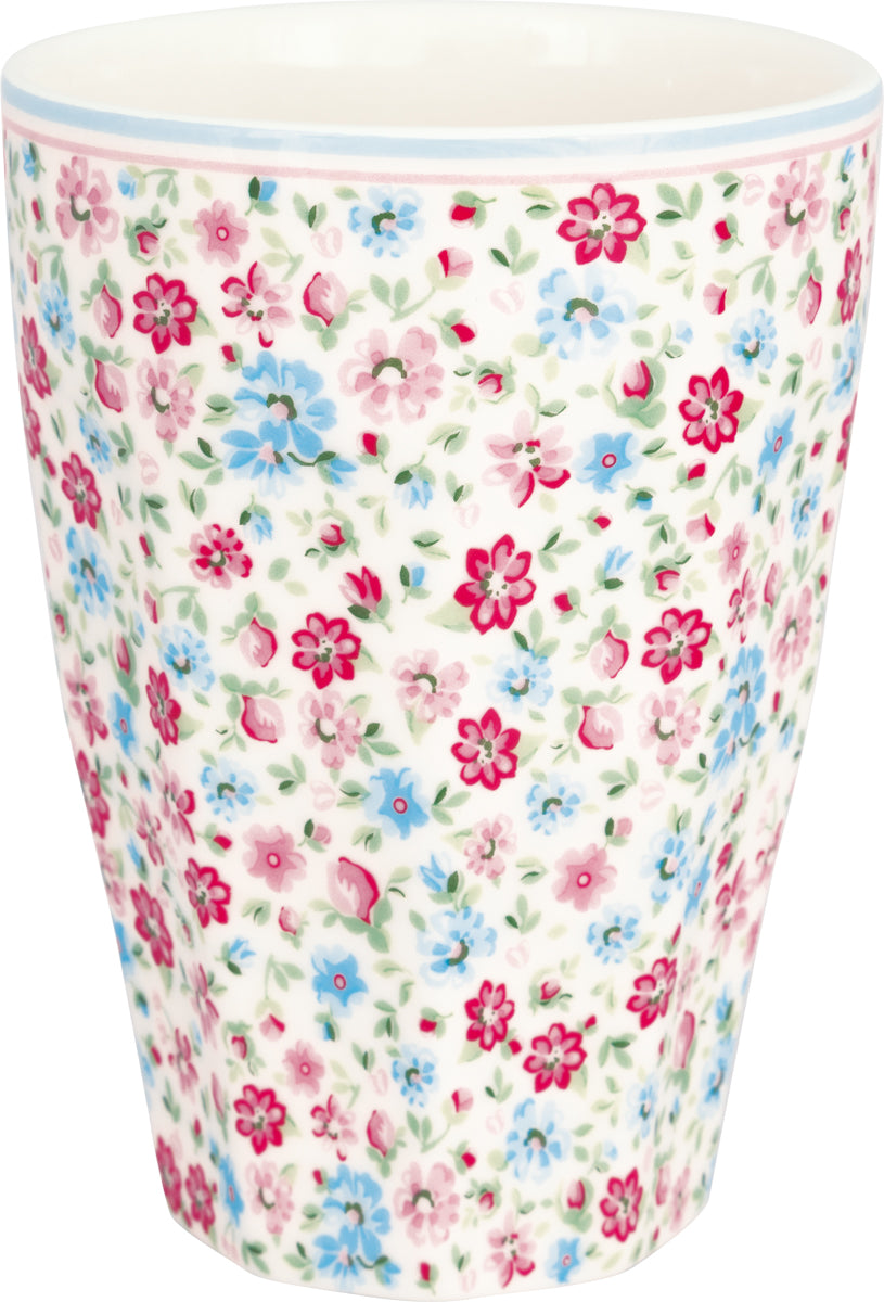 Louisa French‑Latte Becher 0,4 L – floraler Genuss – Alsaba